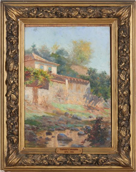 Gabriel Constante | A landscape with buildings (1918) | MutualArt