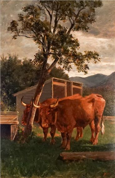 Thomas Hill | Cattle in a Landscape | MutualArt