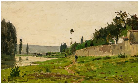 Edmond Marie Petitjean | A River Landscape | MutualArt