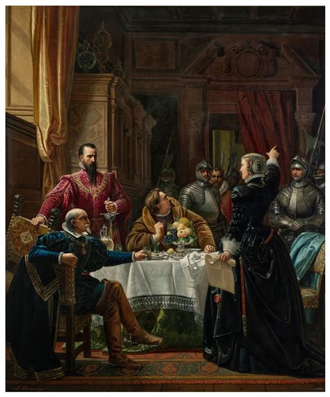 Josef Munsch | The Duke of Alba at Rudolstadt Castle (1860) | MutualArt