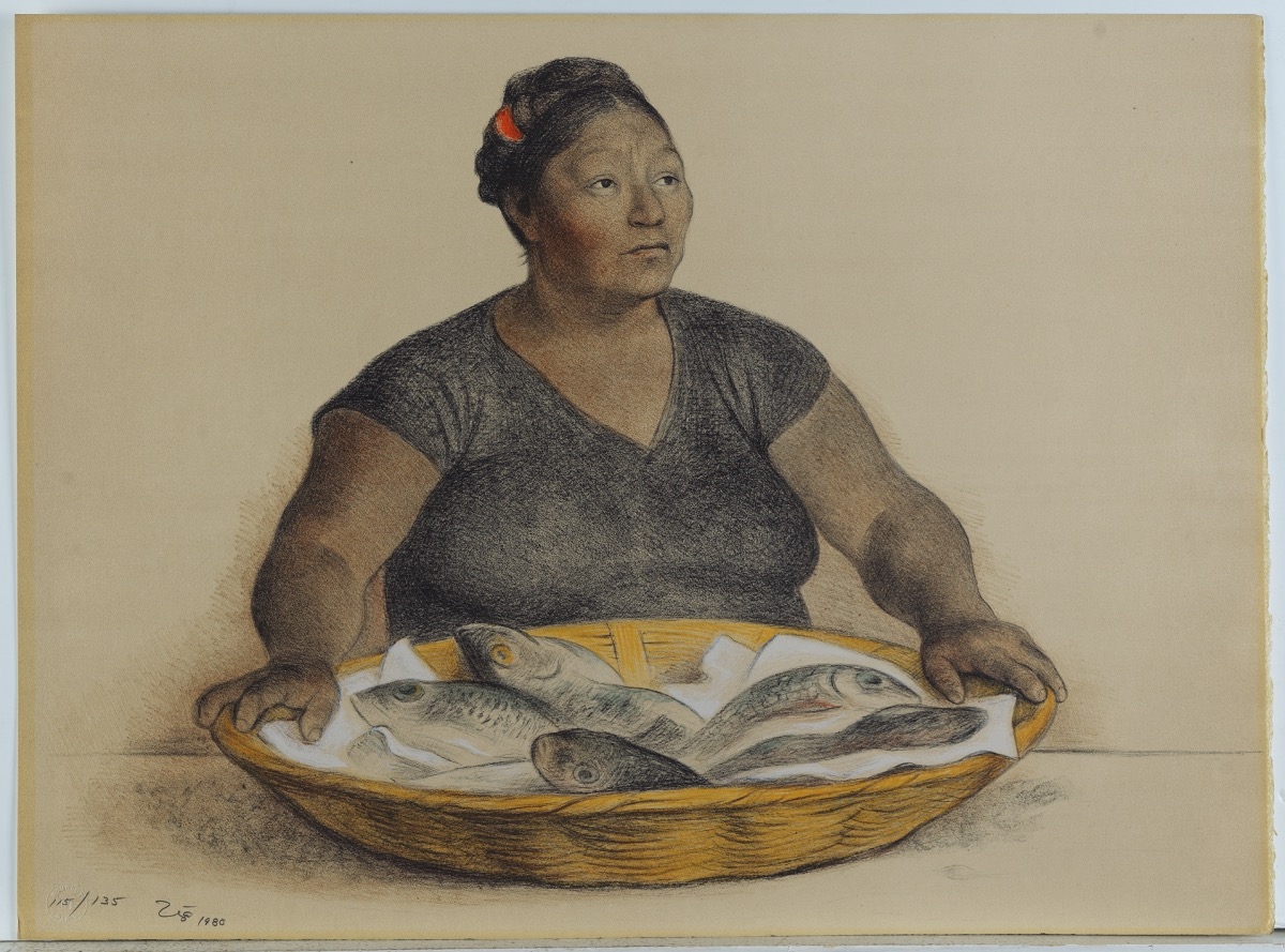 Francisco Zuñiga | Woman with Fish (1980) | MutualArt