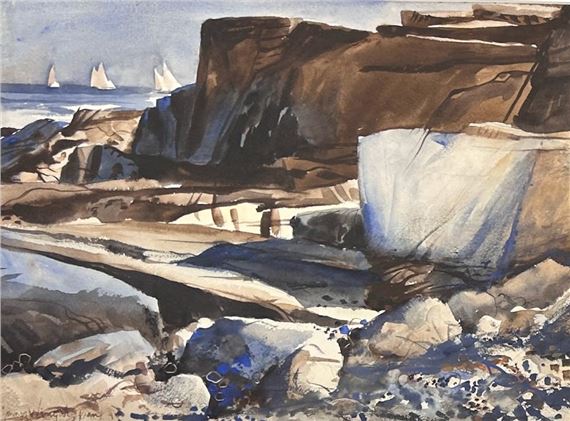James Wingate Parr | A house across the marsh | MutualArt