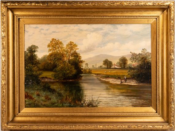 Henry W. Henley | Henry W Henley ( British 1831-1931) River at Ludlow ...