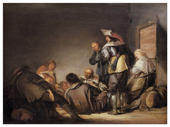 Pieter Jacobs Codde | Soldat au repos jouant aux cartes | MutualArt