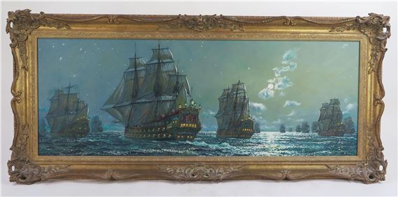 Gordon Frickers | The Seven Provinces Ship with the Dutch surrounding ...