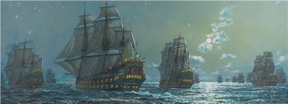Gordon Frickers | The Seven Provinces Ship with the Dutch surrounding ...