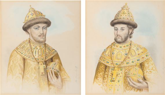 Théophile von Meyendorff | Portrait of Tsar Feodor III and Portrait of ...