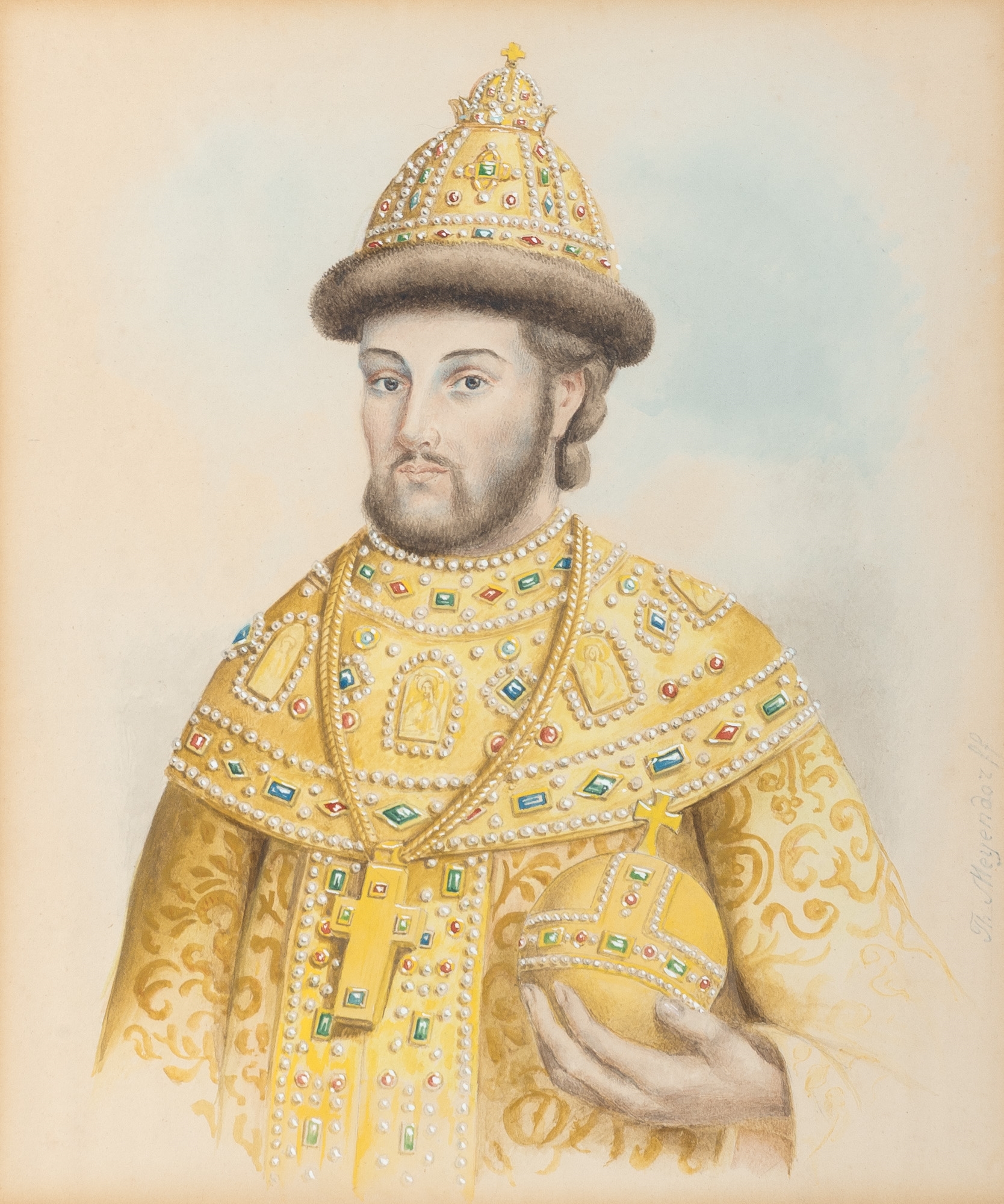 Théophile von Meyendorff | Portrait of Tsar Feodor III and Portrait of ...