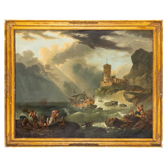 Claude-Joseph Vernet | Veduta marina in tempesta | MutualArt
