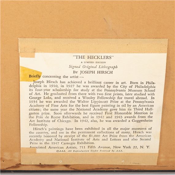 Joseph Hirsch | The Hecklers | MutualArt