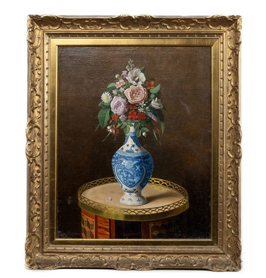 Herbert Davis Richter | STILL LIFE WITH BLUE AND WHITE VASE | MutualArt