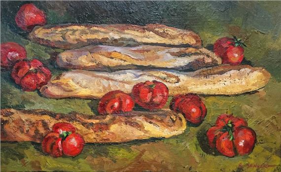 Robert Rosenberg | Bagettes and tomatoes | MutualArt