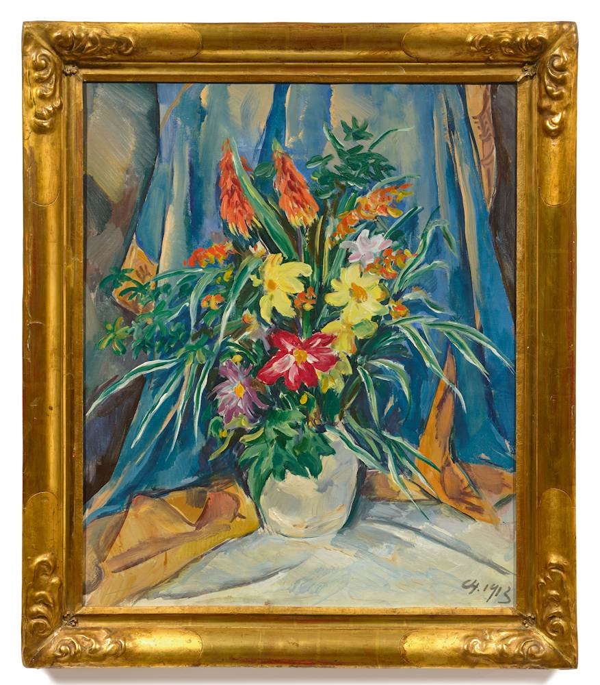 Karl Hofer | Still life of flowers (1913) | MutualArt