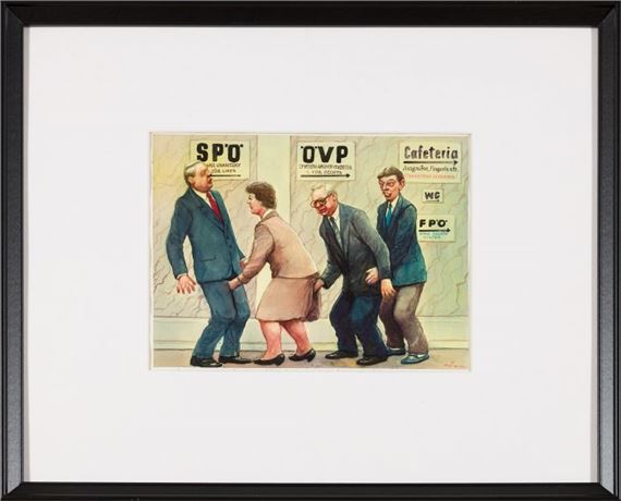 Manfred Deix | Groper in politics, 1994 (1994) | MutualArt