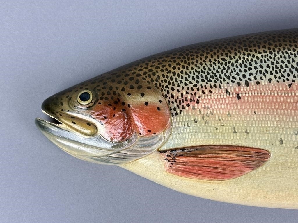 Michelle Feasel | Michelle Feasel Hand Carved Steelhead Plaque | MutualArt