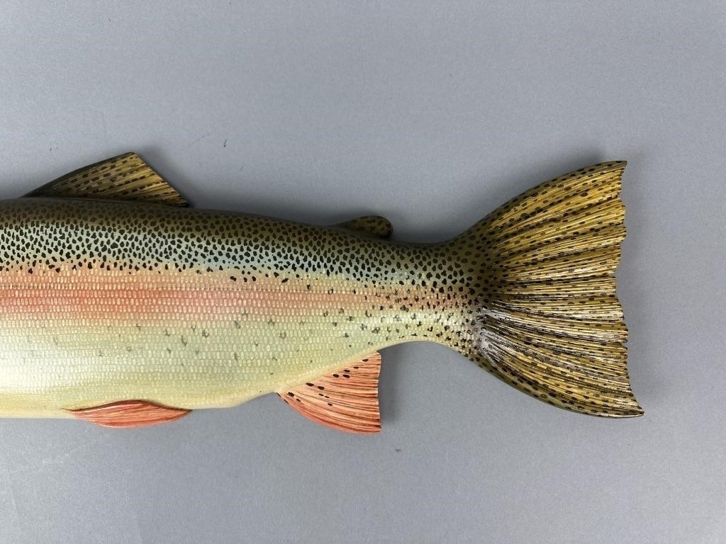 Michelle Feasel | Michelle Feasel Hand Carved Steelhead Plaque | MutualArt