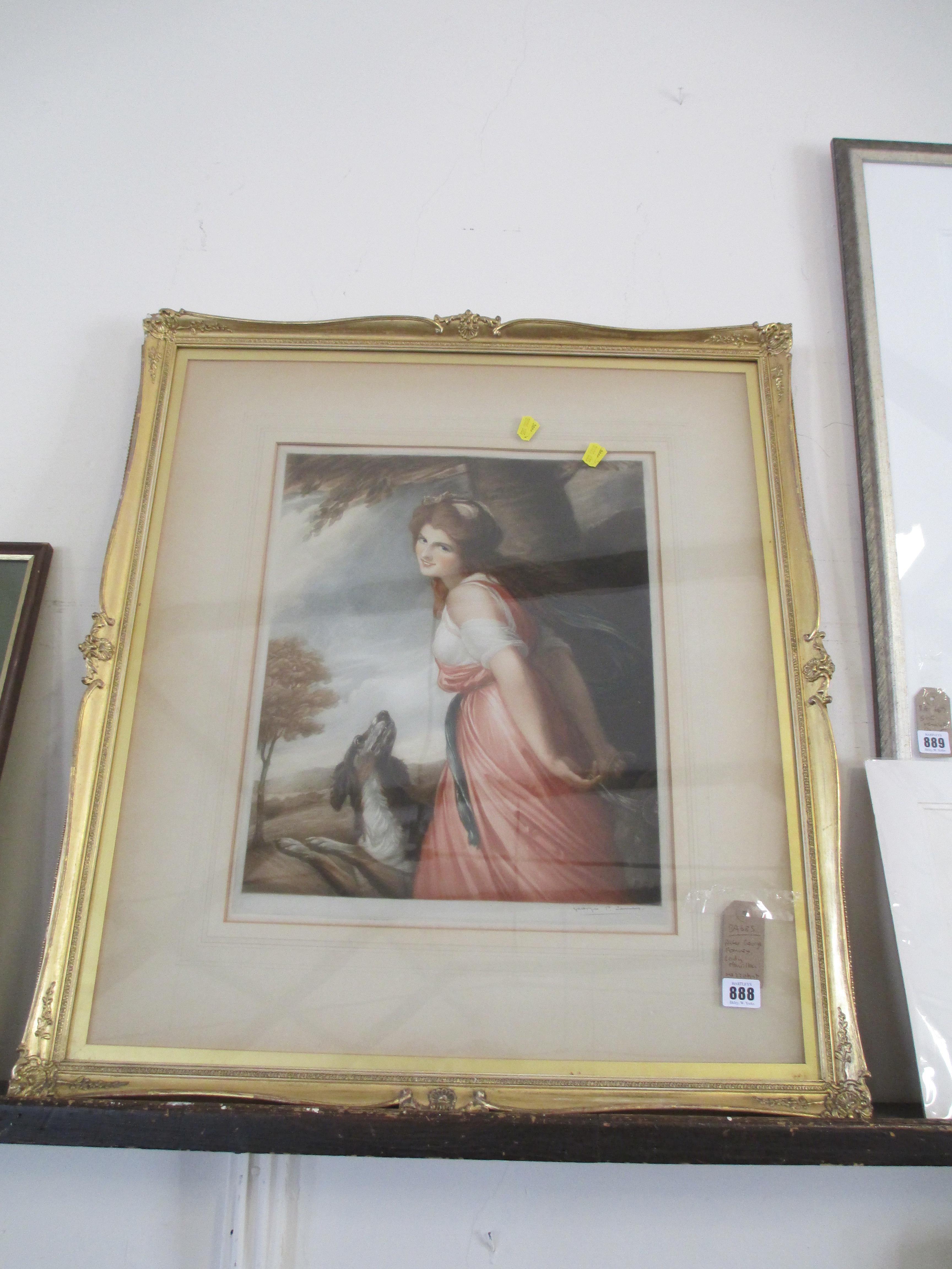 George Romney | LADY HAMILTON MEZZOTINT AFTER GEORGE ROMNEY | MutualArt