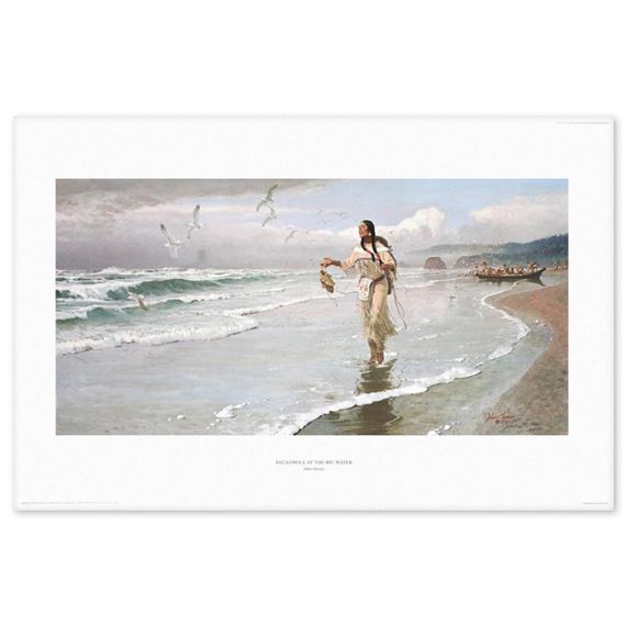 John Ford Clymer | Sacajawea At The Big Water | MutualArt