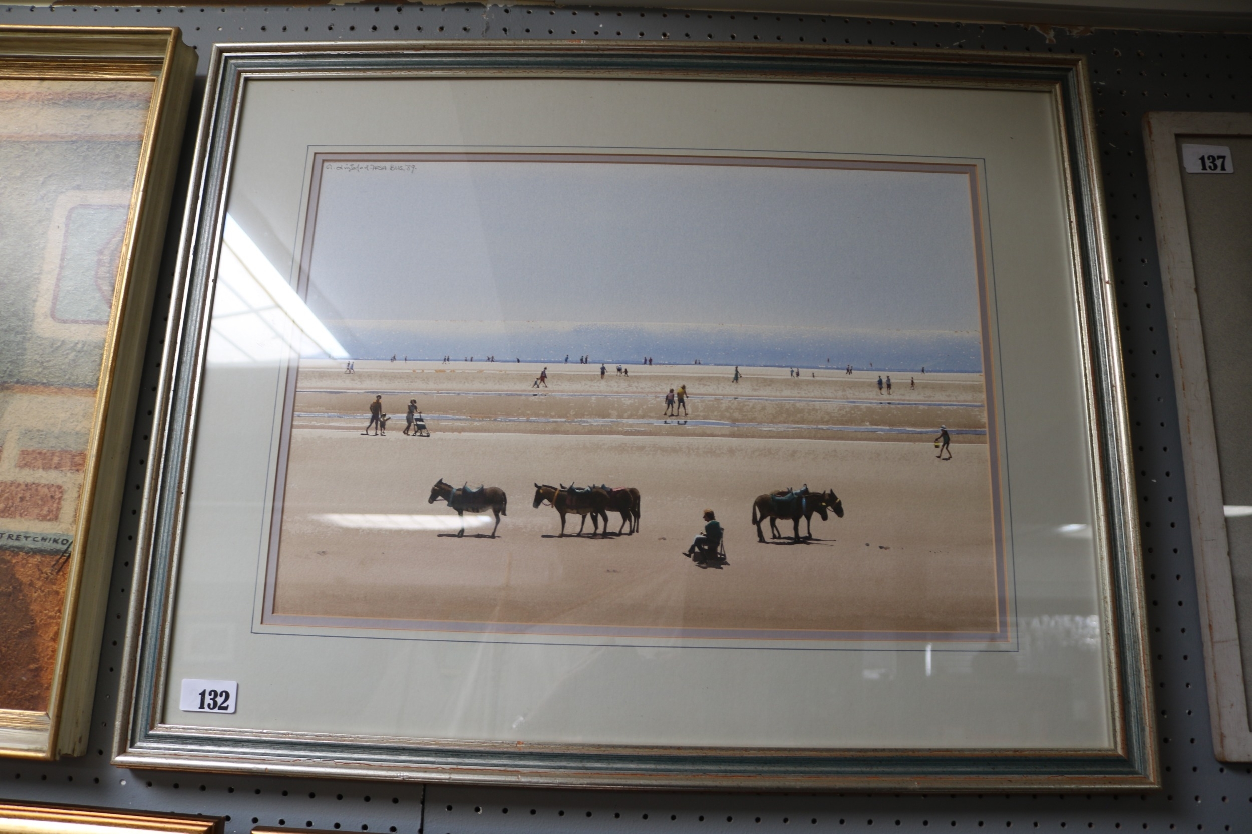 Robert Littleford | . Watercolour Depicting Donkeys & Figures on the ...