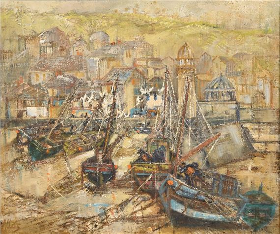 Yram Allets | Busy Fishing Harbour | MutualArt