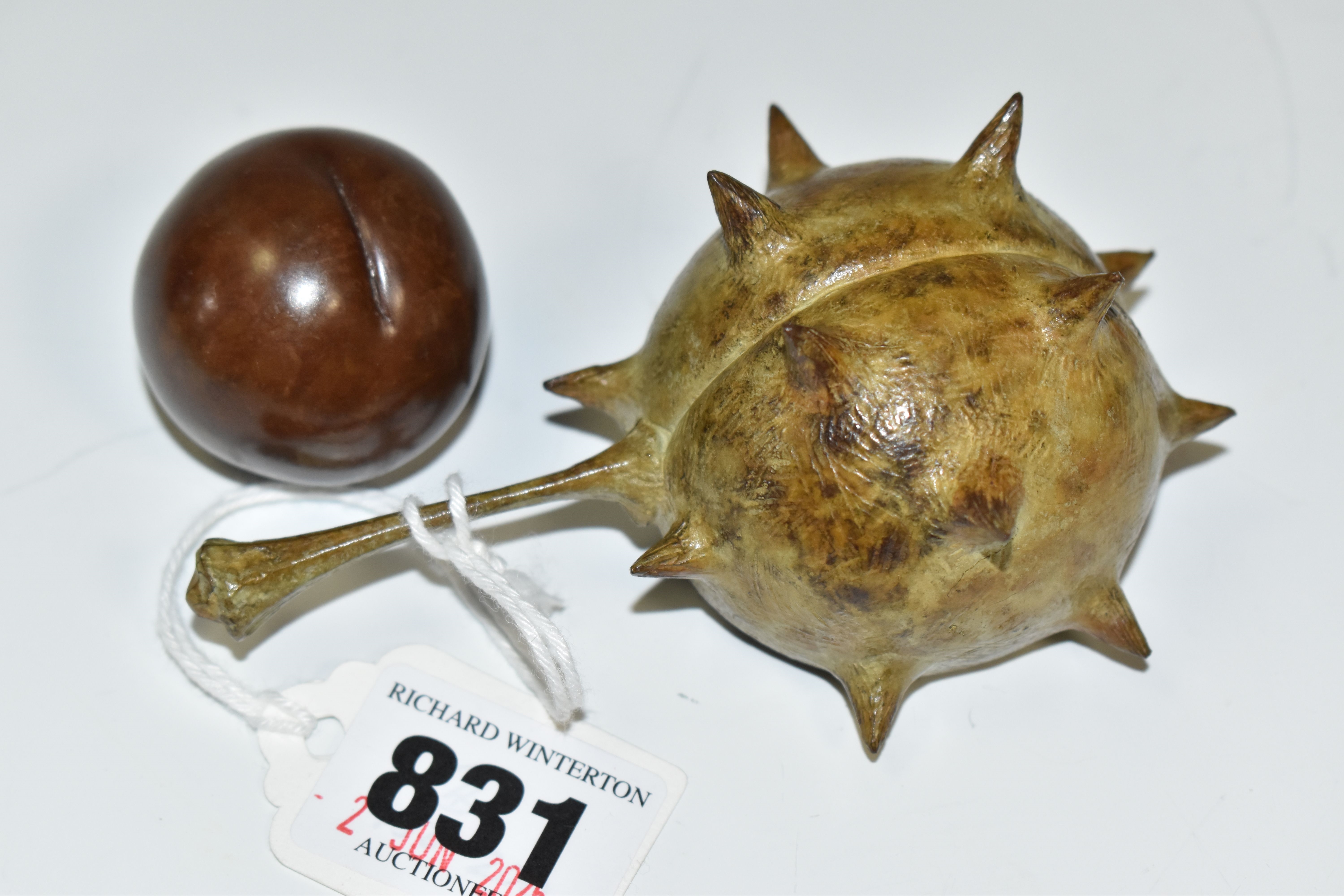Mark Hall | A BRONZE SCULPTURE OF A CONKER | MutualArt