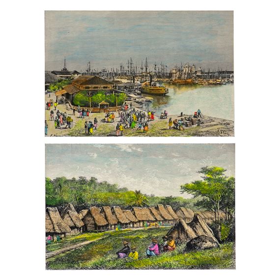 Élisée Reclus | A pair of woodblock engravings of Manila | MutualArt