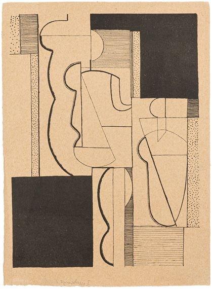 Willi Baumeister | Figurentreppe I (1920) | MutualArt