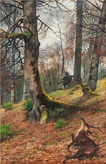 Carl Gustaf Hellqvist | ”Un Coup de Fusil” (1884) | MutualArt