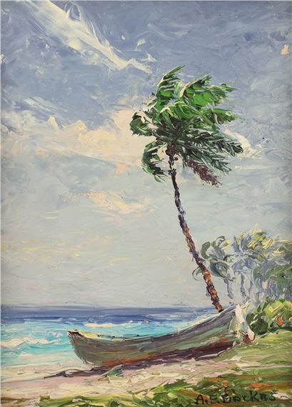 Albert Ernest Backus | Boat and Palm Tree | MutualArt