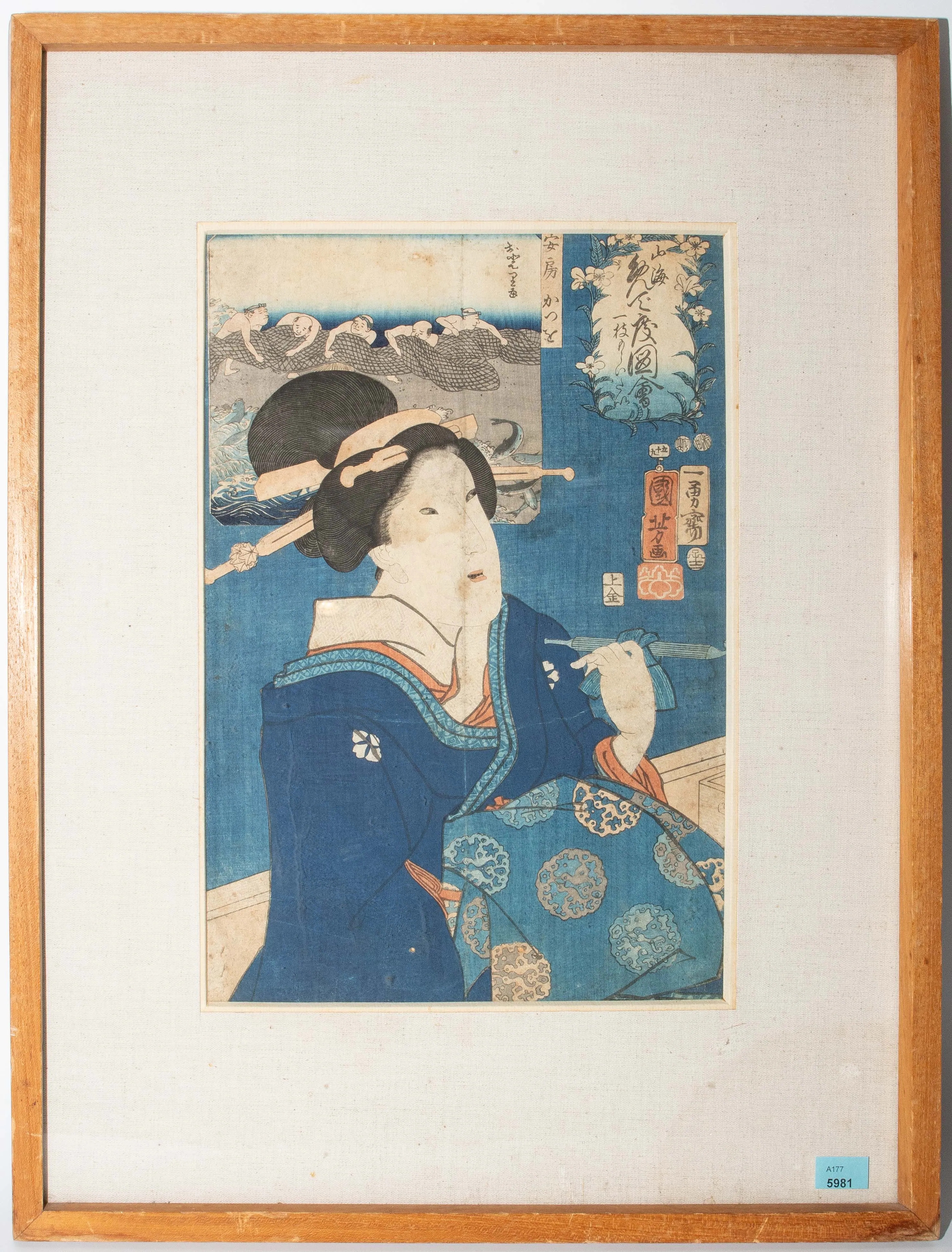 Utagawa Kuniyoshi | Awa Katsuo aus der Serie Sankai Medetai zue | MutualArt