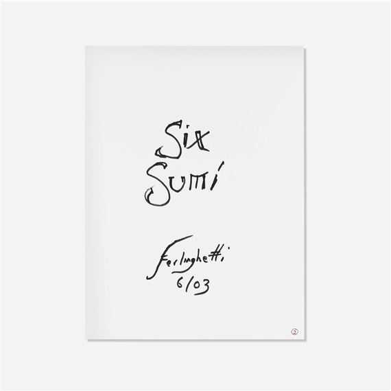 Lawrence Ferlinghetti | Six Sumi portfolio | MutualArt