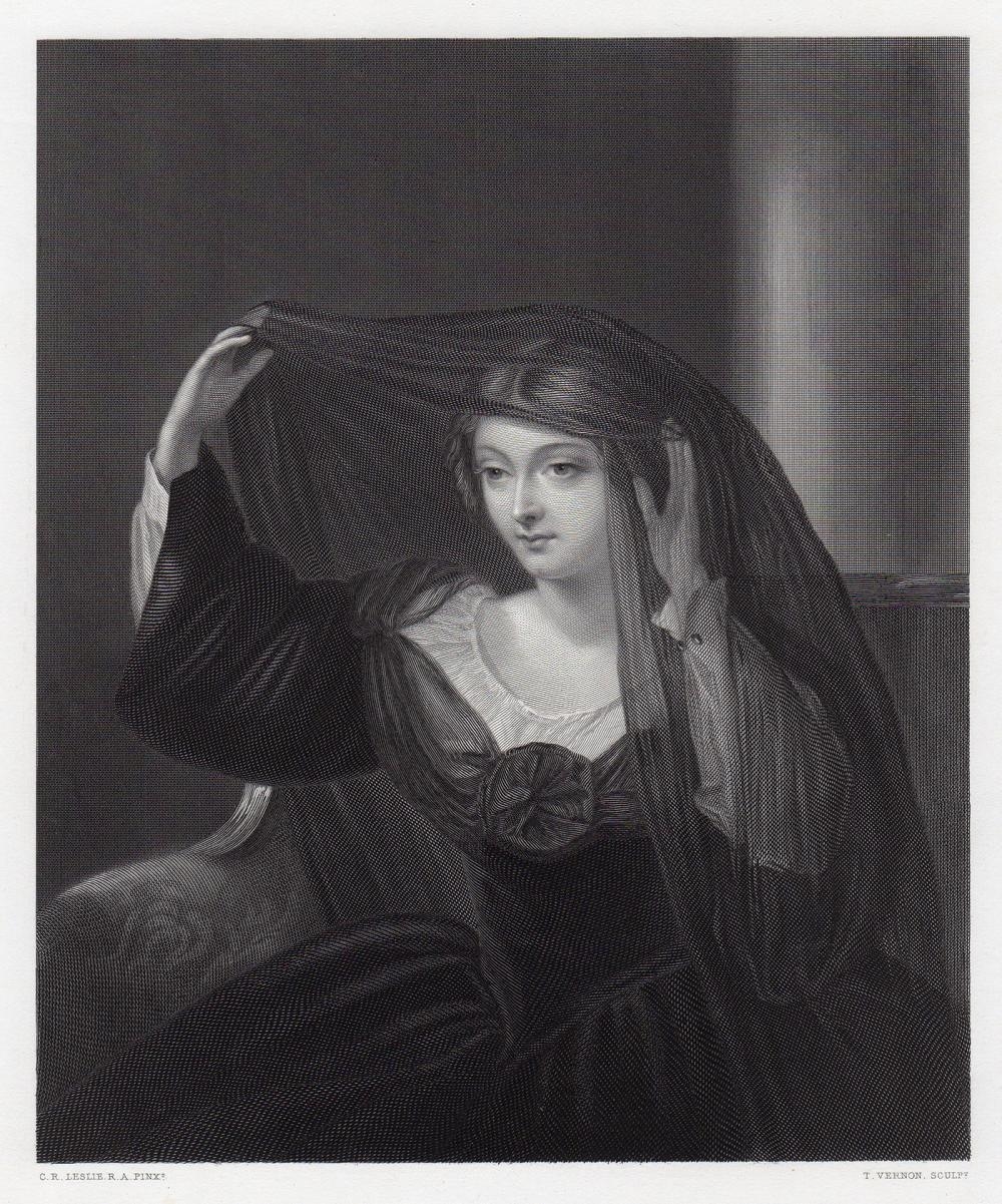 Charles Robert Leslie | Olivia lifting her Veil (1863) | MutualArt