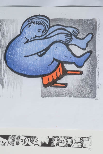 Patti Holden | portfolio of five lino cut and wood block prints | MutualArt