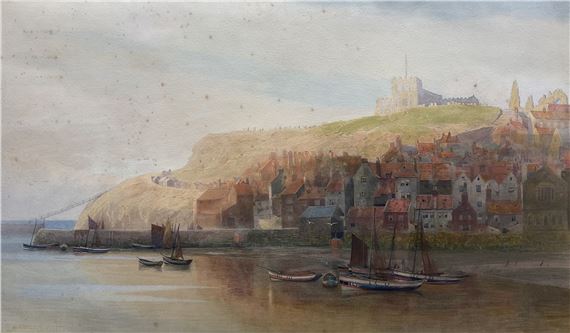 James Thomas Watts | Tate Hill and the Spa Ladder - Whitby | MutualArt