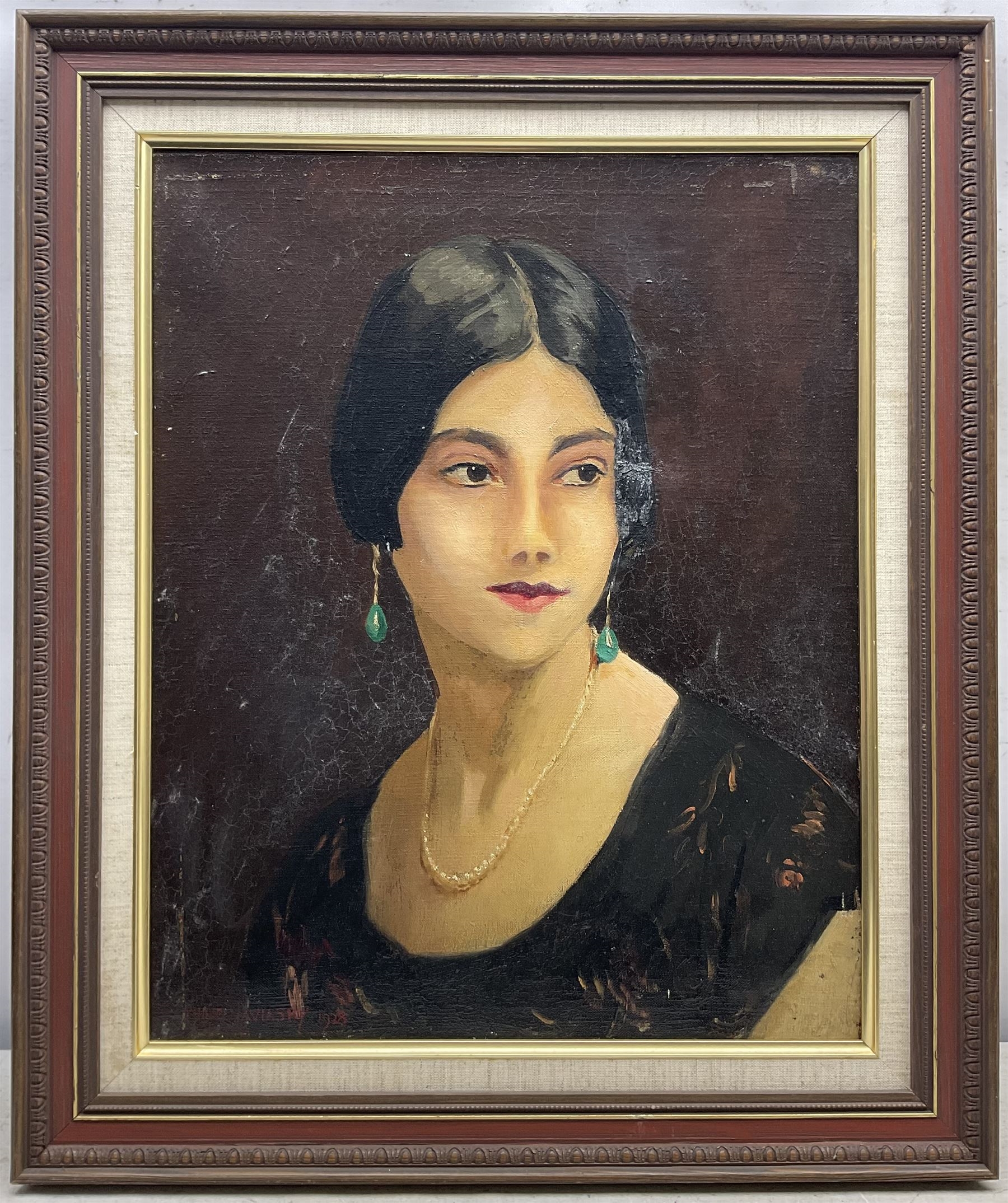 Philip Naviasky | Portrait of a Young Lady with Jade Drop Earrings ...