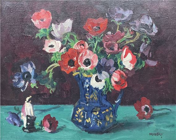 Philip Naviasky | Flowers in a Blue Jug | MutualArt