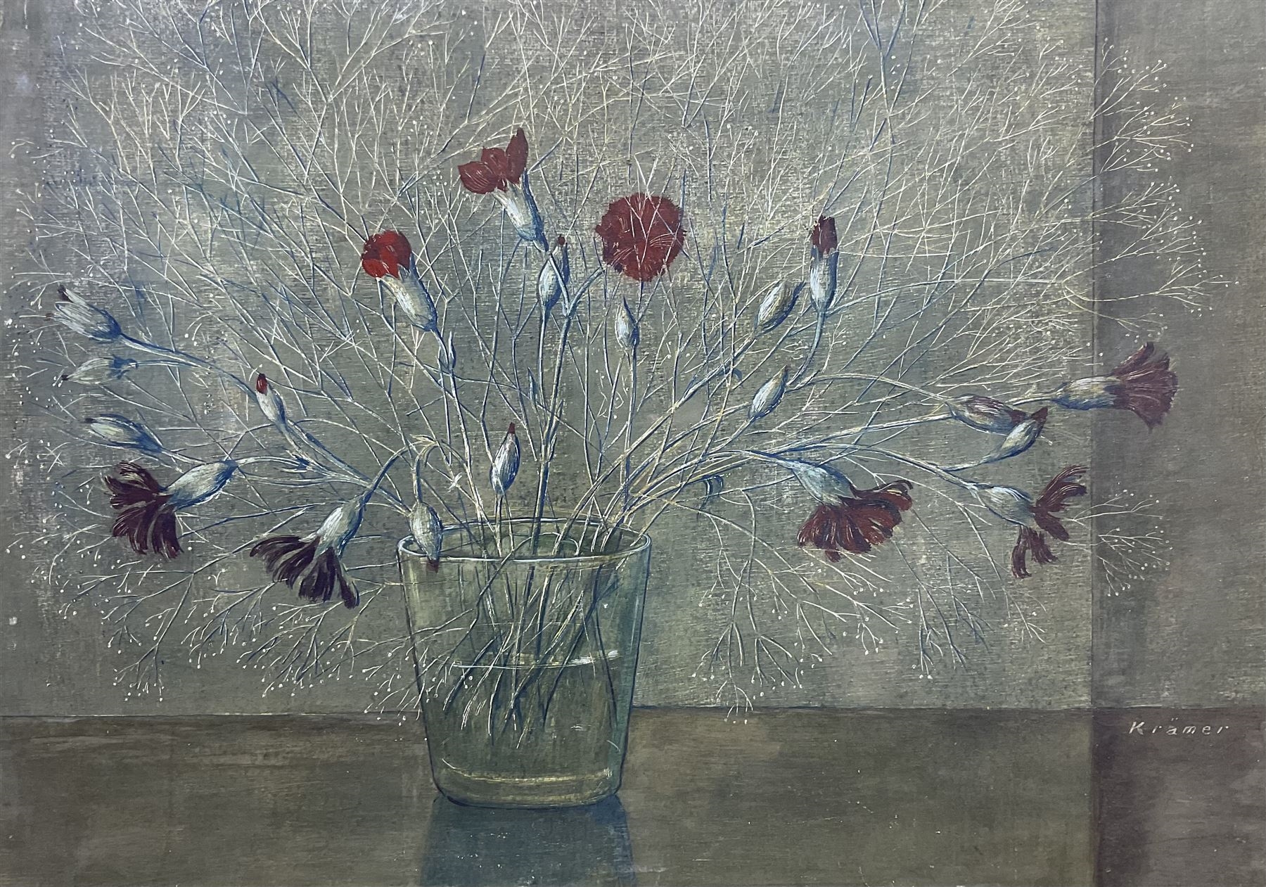 Jacob Kramer | Still Life of Carnations | MutualArt