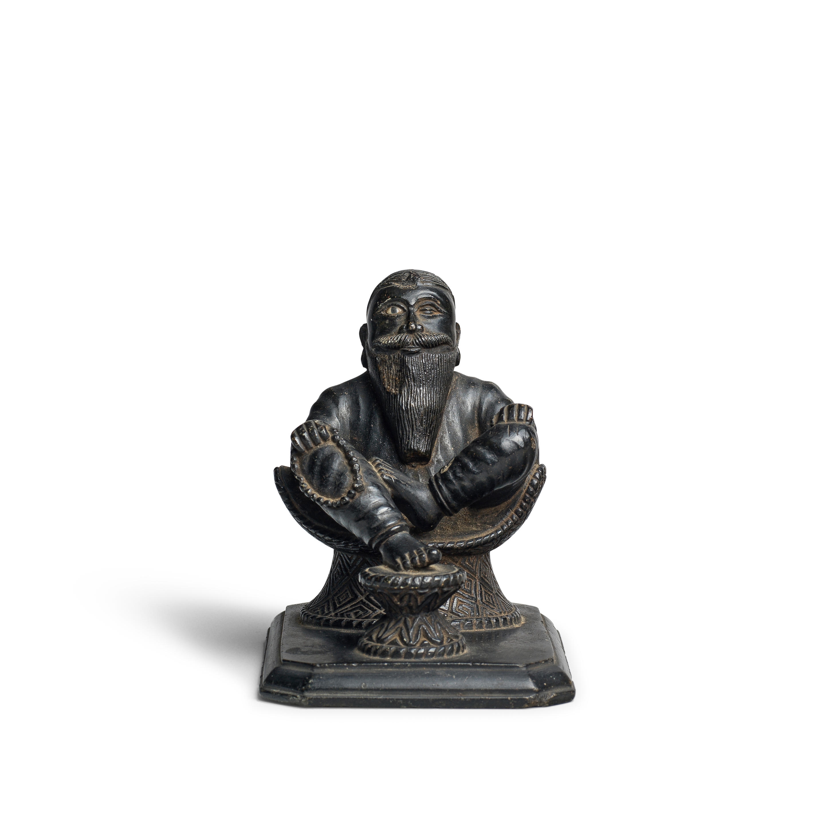 Punjab School, 19th Century | A small steatite statue of Maharajah ...