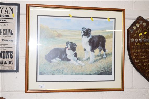 John Baker | Two dogs and their man by John Baker | MutualArt