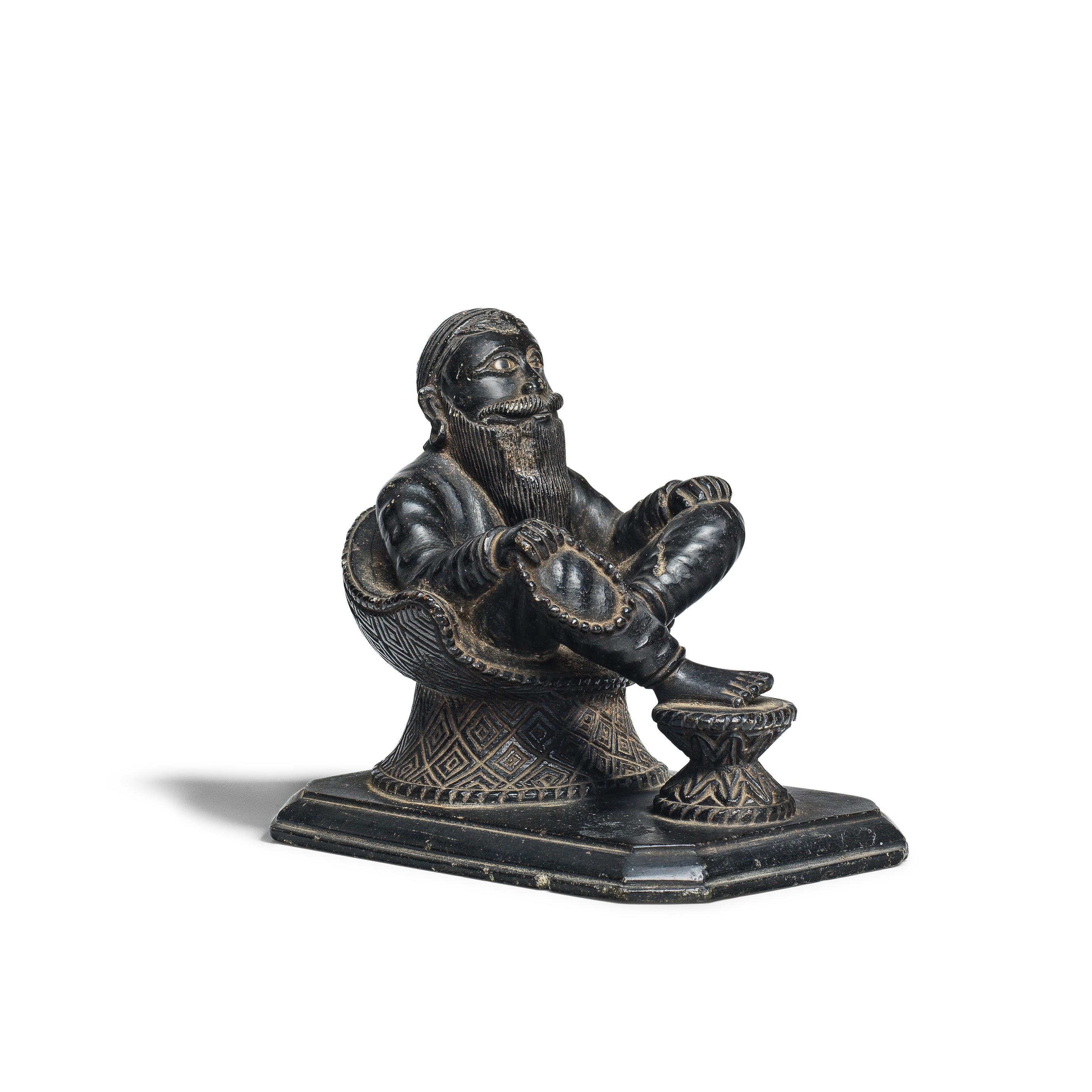 Punjab School, 19th Century | A small steatite statue of Maharajah ...