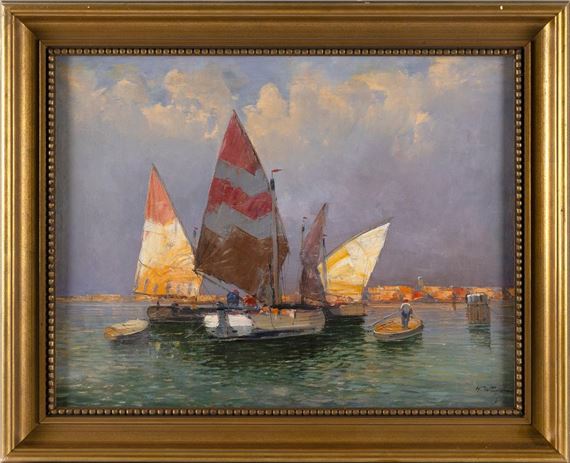Hans Wagner | Italian harbor scene | MutualArt