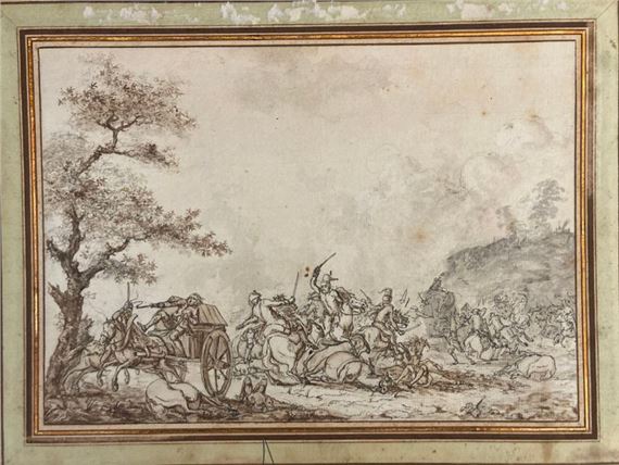 Jaques Francois Swebach Desfontaines | Cavalry charge: three drawings ...