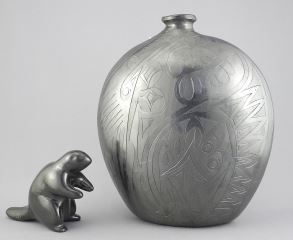 Doña Rosa | Mexican Blackware Pot signed Dona Rosa (9 3/8) & Beaver ...