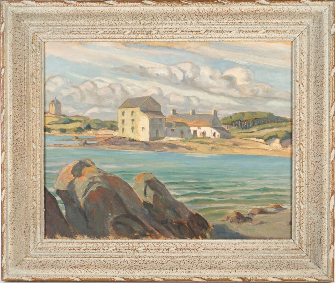 Pierre Agnes (1898-1964) | Maisons en bord de mer à Etel (1932) | MutualArt