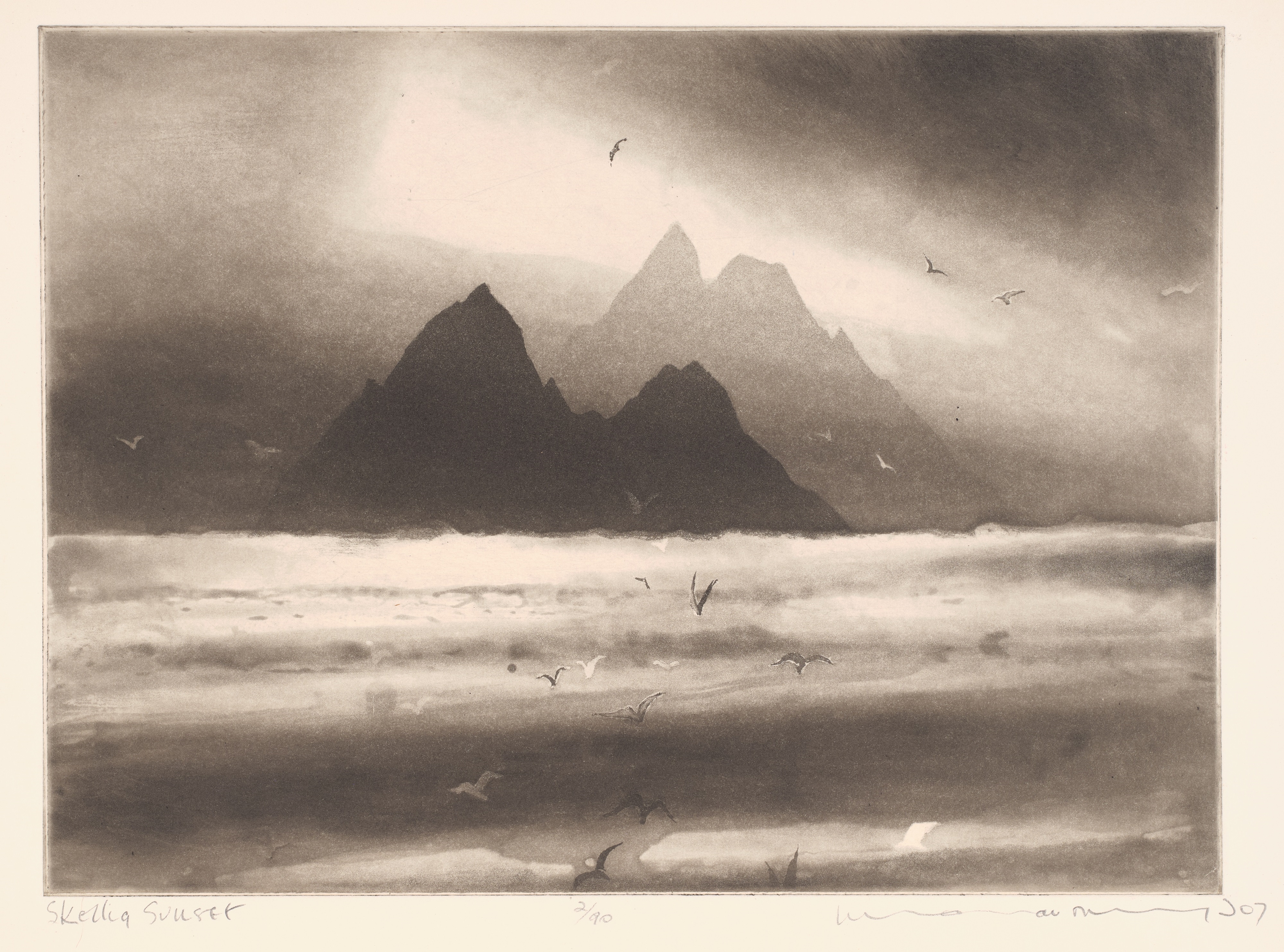 Norman Ackroyd | Skellig Sunset | MutualArt