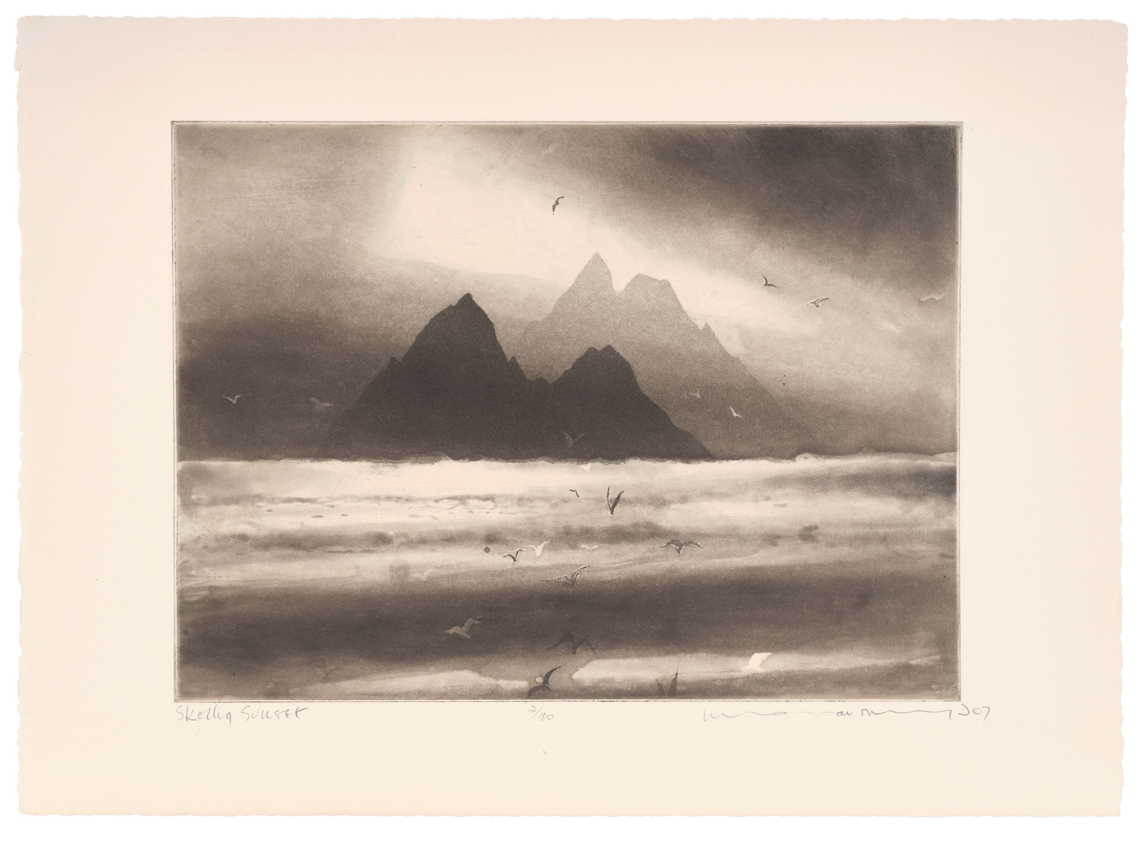 Norman Ackroyd | Skellig Sunset | MutualArt