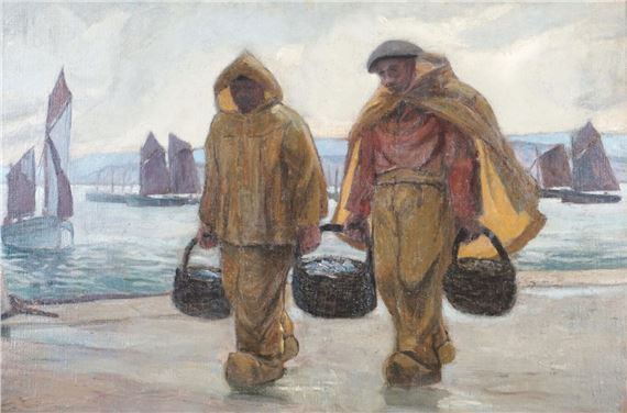 Pierre Agnes (1898-1964) | Retour des pêcheurs et leurs godailles ...