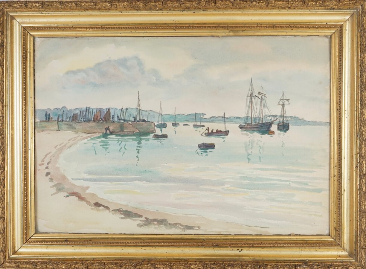 Pierre Agnes (1898-1964) | Voiliers au port | MutualArt
