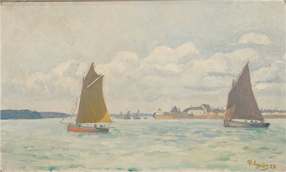 Pierre Agnes (1898-1964) | Voiliers en mer (1927) | MutualArt