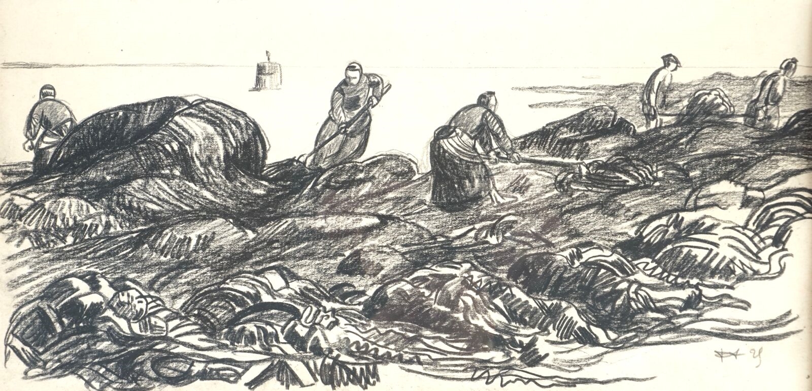 Pierre Agnes (1898-1964) | La récolte du goémon (1925) | MutualArt